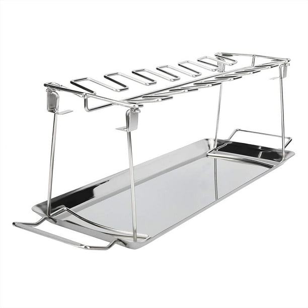 Chicken Rack-Stainless Steel Folding BBQ Chicken Leg Grilled Rack ...
