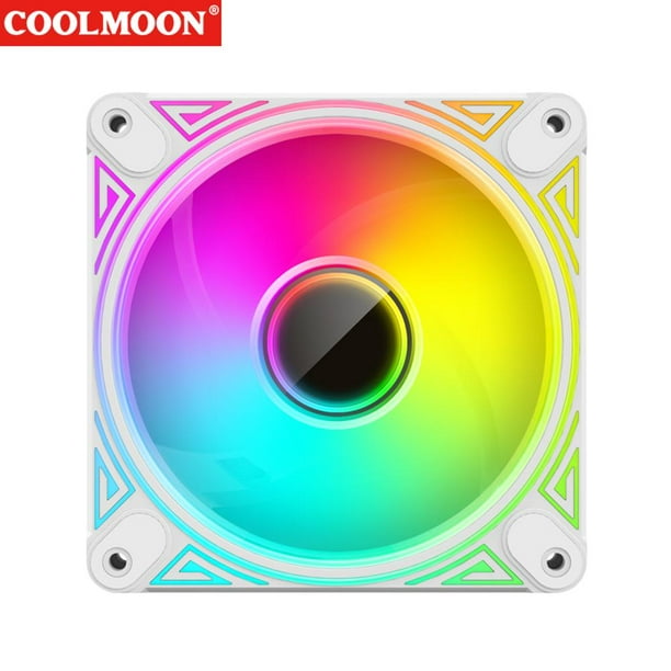 COOLMOON DM1 5V 3PIN ARGB 12V 4PIN PWM Luminous PC Case Fan (Reverso ...