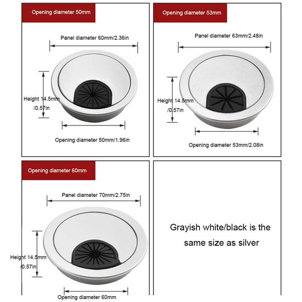 mmirethe Desk Hole Cover Round Waterproof Insulative Round Anti-rust ...