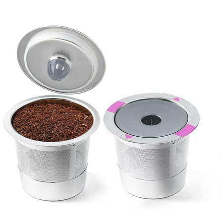 Elaxen Stainless Steel Reusable K Cups, Refillable Coffee Filter Pods ...