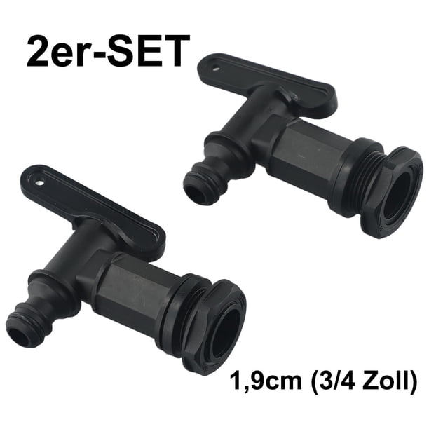 2× RAIN BARREL WATER TANK 3/4IN GARDEN WATER BARREL SPOUT WATER TANK ...