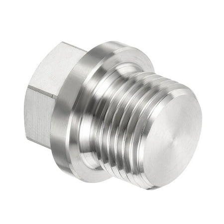 Uxcell M18x1.5 Male Plug Stainless Steel Thread Hex Head Socket Solid ...