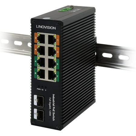 L Industrial 8-Port Full Gigabit Unmanaged POE Switch with 2 SFP ...