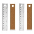Stainless Steel Ruler Cork Backed, 2Pcs 6 Inch Straight Edge Ruler Non ...