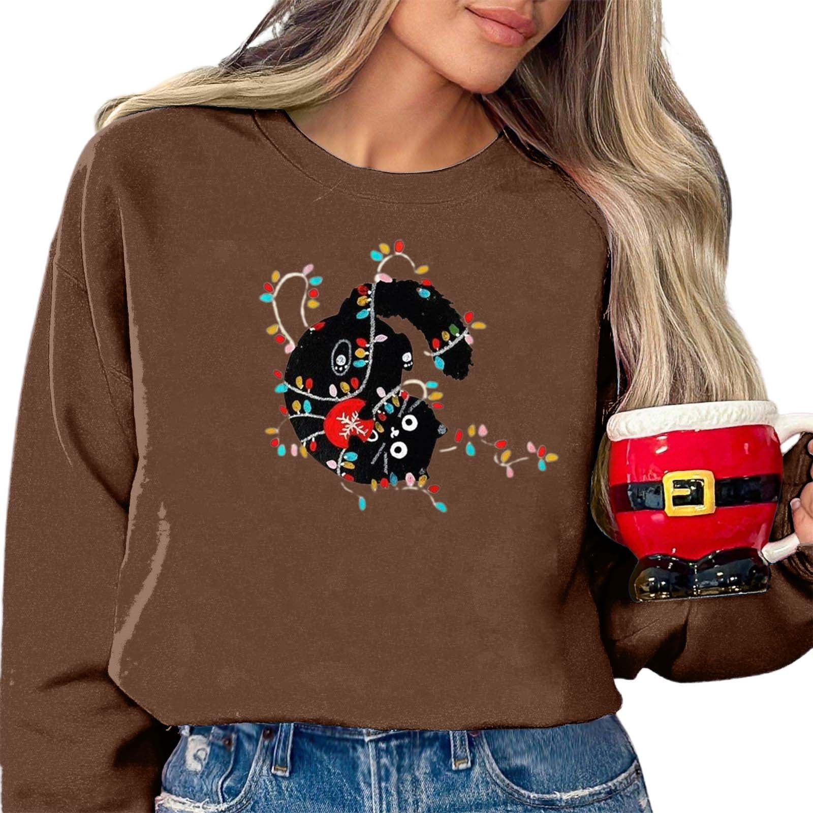 Click here for Zhangmingg Womens Cute Christmas Print Casual Long... prices