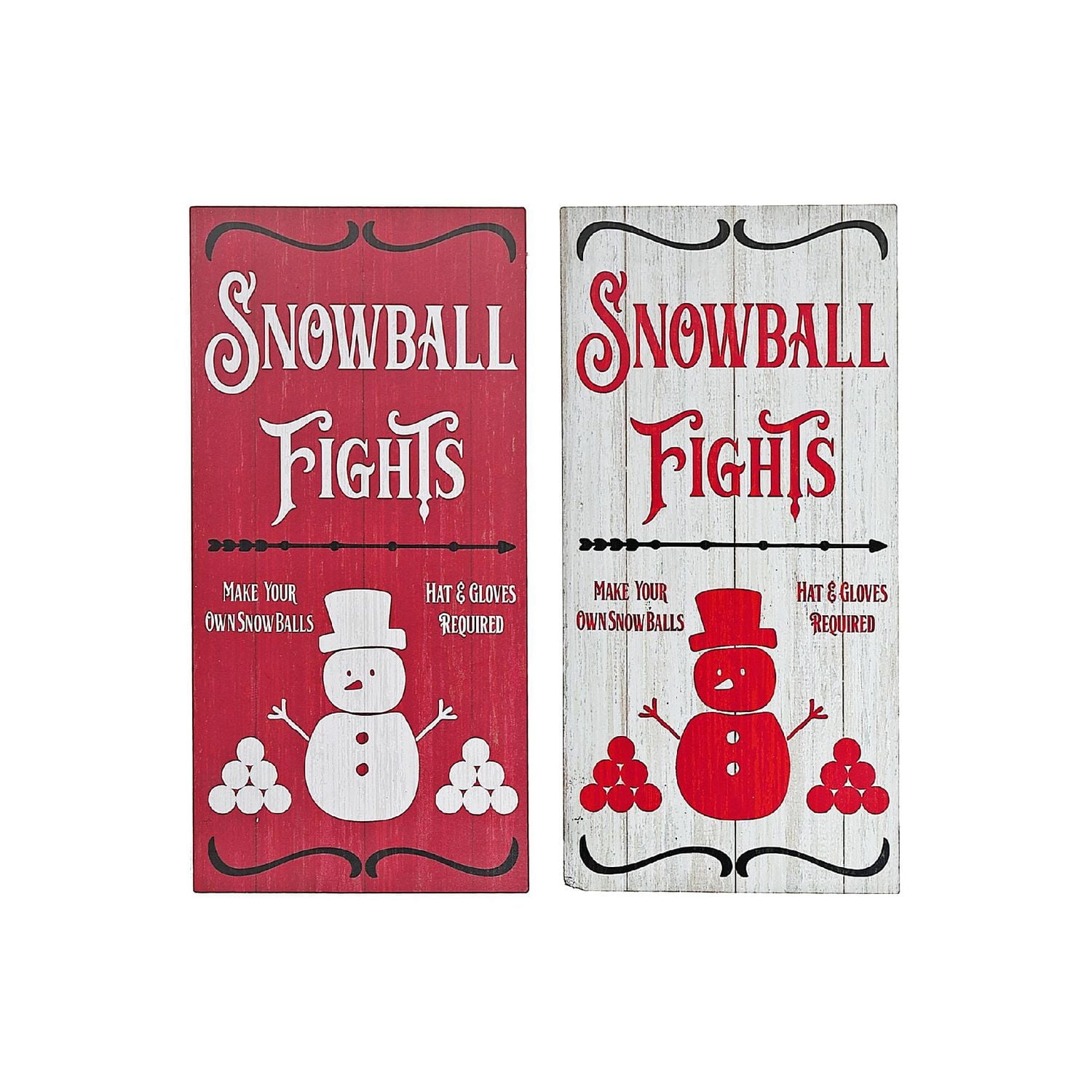 Click here for Ih Casadécor Printed Mdf Snowball Fights Sign (Ass... prices