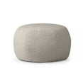 Jaxx Ellis Ottoman Shearling Faux-Lamb Plush Pouf for Modern Interior ...