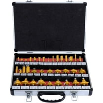 35 PIECE CARBIDE ROUTER BIT TOOLS SET W/ CASE - 1/4 INCH SHANKS ...