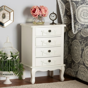 Baxton Studio Cianna Classic and Traditional White Wood End Table ...