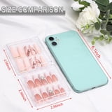 10PCS Press On Nail Storage Box, 2.6x2.6 inch / 6.5x6.5cm Clear Empty ...