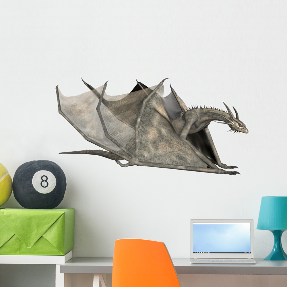 Fantasy Dragon Computer Artwork Wall Mural by Wallmonkeys Peel and ...