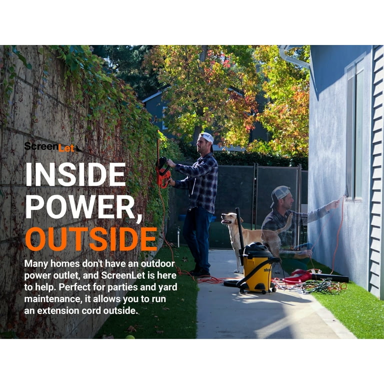 Running Electrical Cord Out Window ScreenLet Window Screen Pass