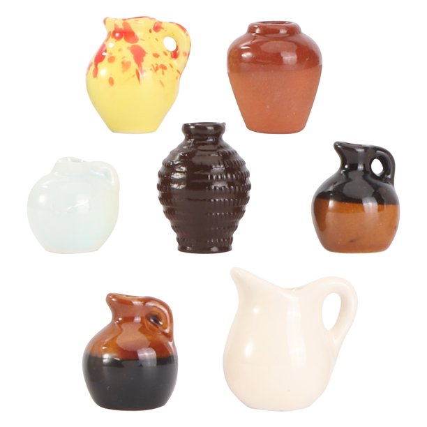 7 Uds Mini florero adorno florero de cerámica Micro paisaje Prop estilo ...