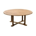 Grade-A Teak Dining Set: 4 Seater 5 Pc: 60" Round Table And 4 Clipper ...