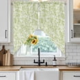 Abstract Fiber Line Swag Curtain Valance for Window 2 Panels Spring ...