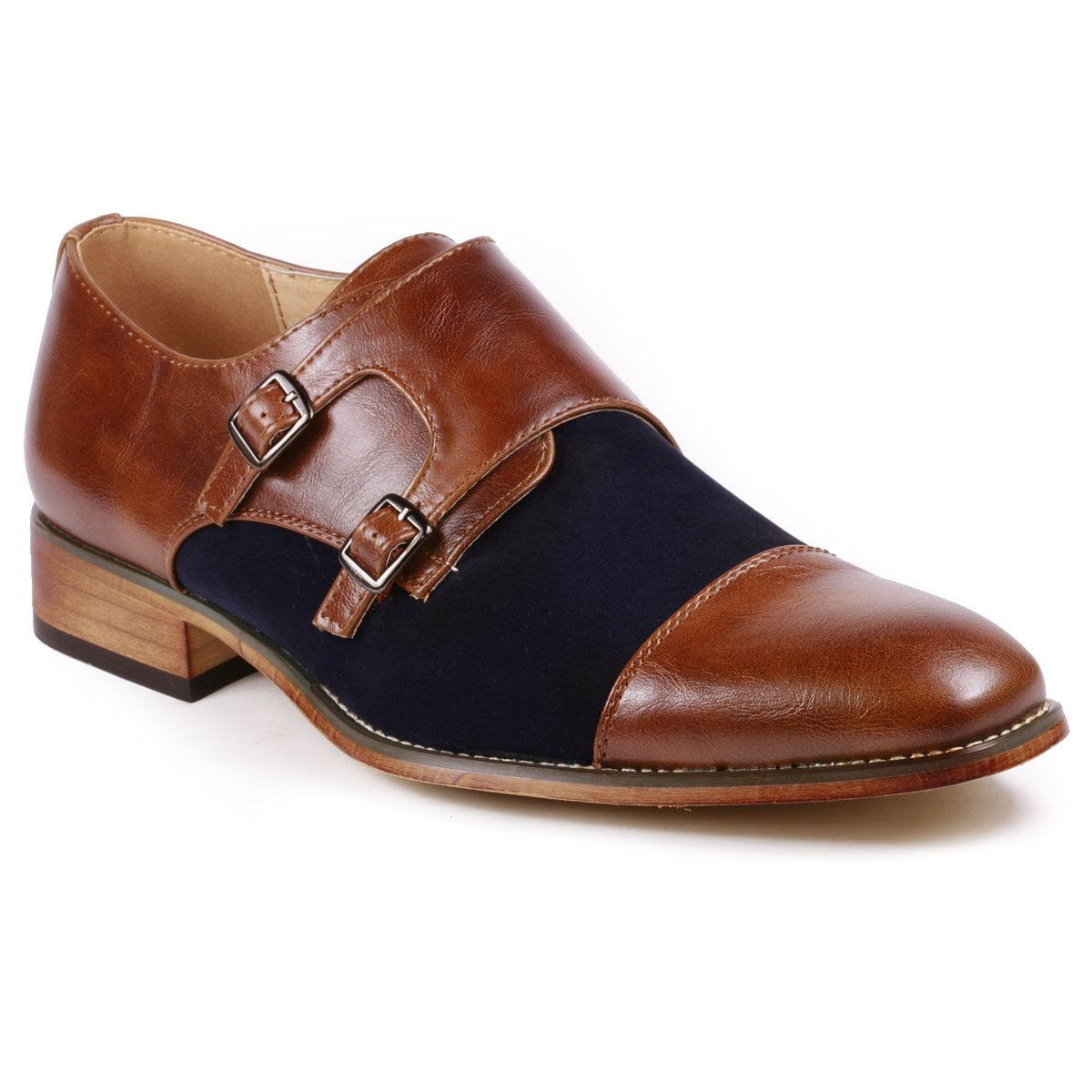 Metrocharm MC136 Men's Double Monk Strap Oxford Classic Dress Shoes ...