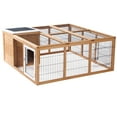 PawHut Indoor/Outdoor Bunny Cage, Waterproof Rabbit House for Small ...