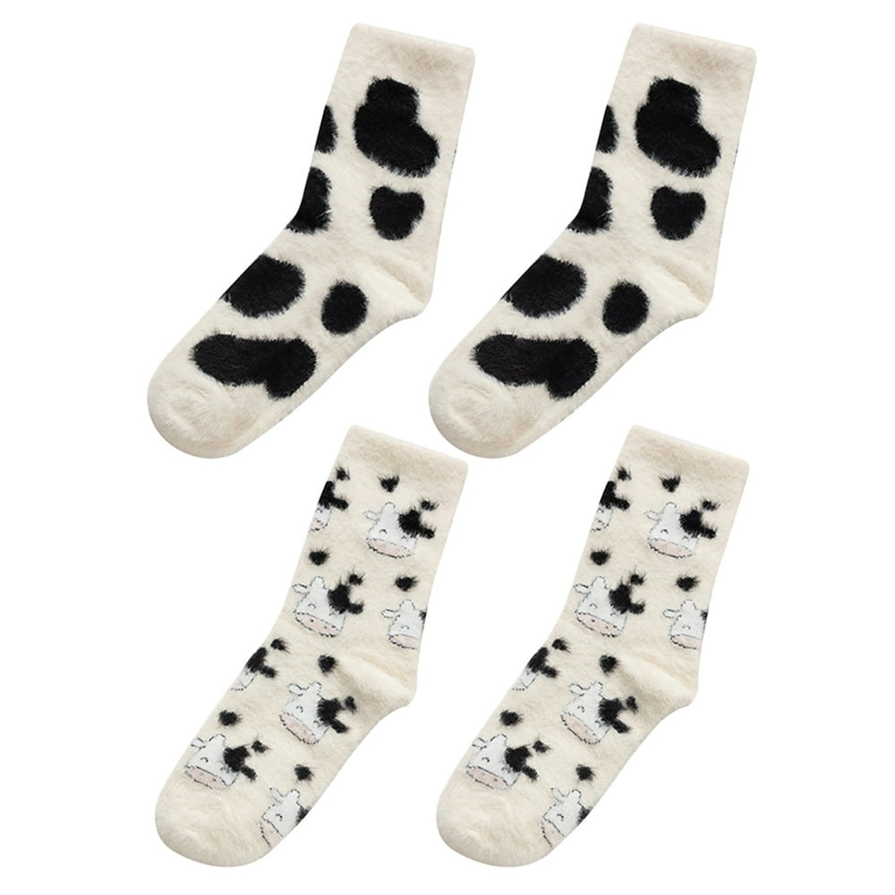 Click here for Eigthtail 2 Pairs Delicate Cartoon Cows Socks Fema... prices