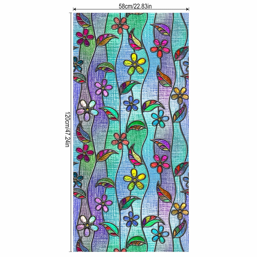 Glueless Painted Electrostatic Glass Sticker, 22.8" x 47.2 ...