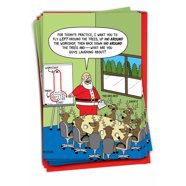 B1604 Ken Dolls Cheney Cartoon' Pack of 12 Hilarious Merry Christmas ...