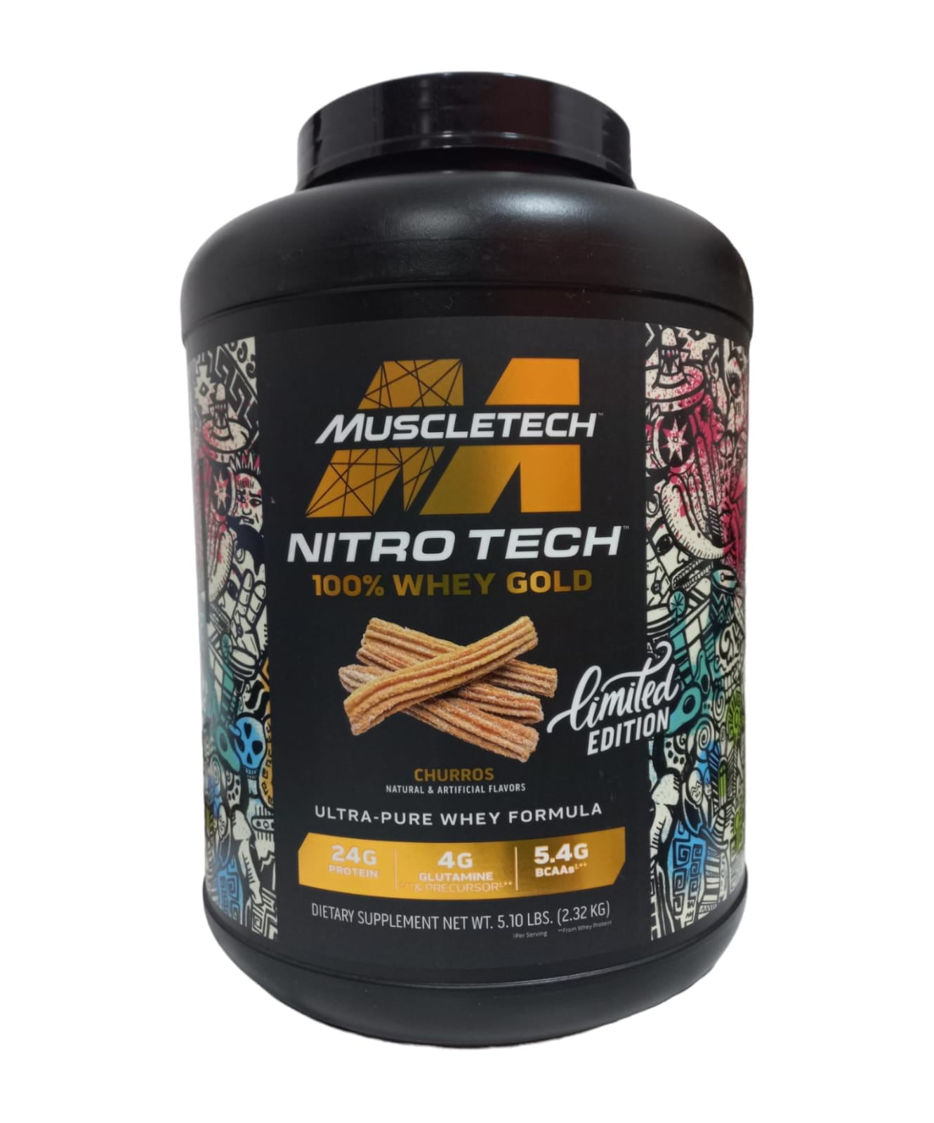 Proteína NITRO TECH WHEY GOLD MUSCLETECH 5Lb Churros | Walmart en línea
