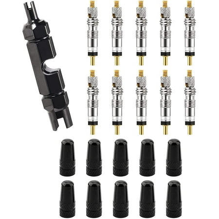 KINBOM 10pcs Valve Core Bike Kits, Alloy Valve Cores Tubeless ...