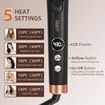 Curling Iron 360° Airflow Styler Hair Curling Iron 5 Adjustable Temps Hair Straightener and ...