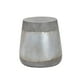 Sunpan Aries 15" Round-shaped Modern Concrete Side Table in Silver ...