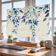 Blue Teal Eucalyptus Leaves Elastic Indoor TV Cover 55" Dust Protector ...
