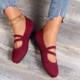 Ballet Flats Shoes for Women Dressy Comfortable Knit Flat Shoes Slip On ...