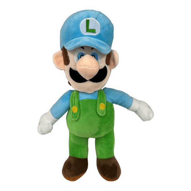 Super Mario Bros Ice Luigi 16 inch Stuffed Plush Toy - Walmart.com