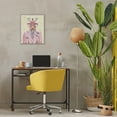Stupell Industries Pink Zebra over Green Gray Framed Giclee Art, design ...