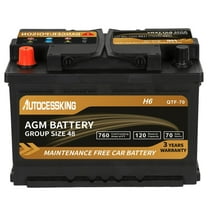 Autocessking Platinum AGM Battery, Group 24F Rechargeable Automotive ...