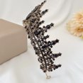 Black Rhinestone Crown Hair Ribbons Rhinestones Headband Wedding Crowns ...