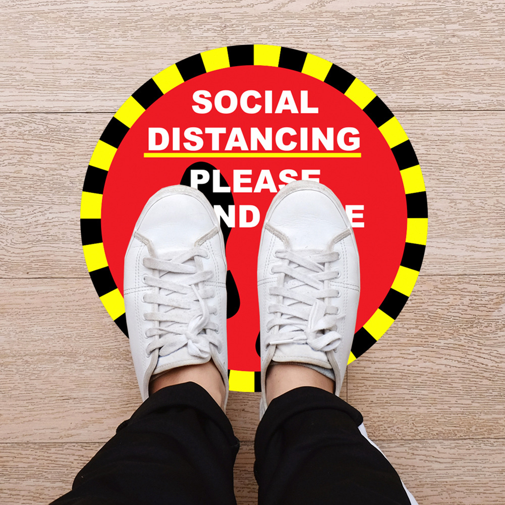 LeKing 5PCS Keep Distance Stickers Please Practice Social Distancing ...