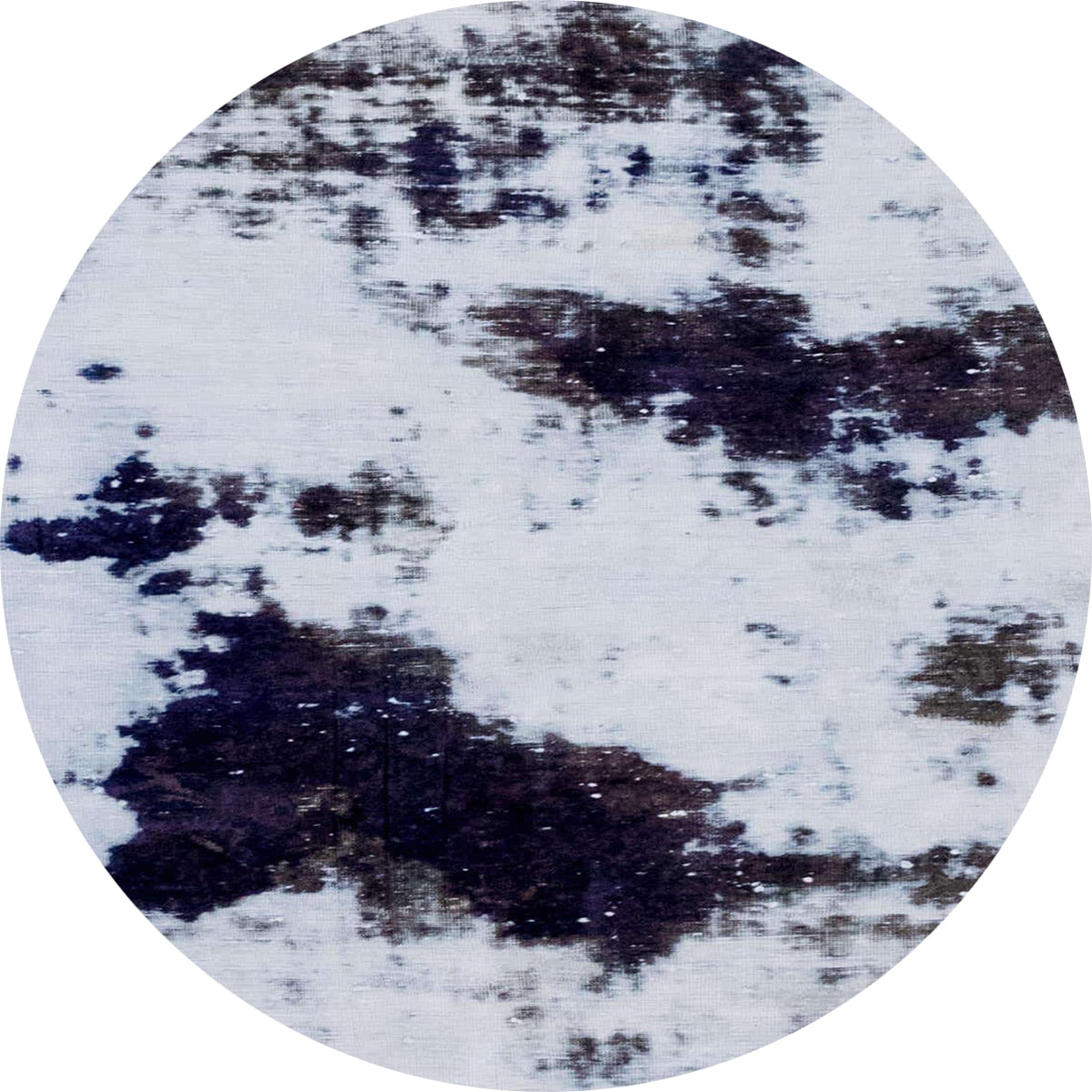 Ahgly Company Indoor Round Abstract Blue Abstract Area Rugs, 4' Round ...