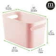 mDesign Deep Plastic Bath Storage Bin with Handles, 10" Long, 4 Pack ...