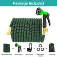 sundan Expandable Garden Hose 25ft, Flexible Water Hose, 8-Pattern Spray Nozzle, Black/Green ...