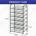7-Tier Black Metal Can Rack Organizer - Heavy Duty Pantry Storage Shelf ...