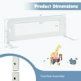 Canddidliike Foldable Bed Rail Swing Down Baby Bed Guard Rail-White ...