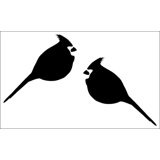 Birds Wall Decals Cardinal Vinyl Sticker Winter Christmas Wall Decor ...