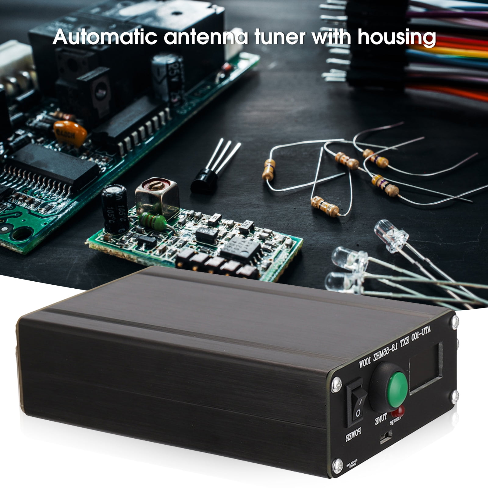 Happy Date ATU-100 Automatic Antenna Tuner OLED ATU100 EXT 1.8-55MHz ...