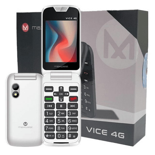 Brand New Maxwest Vice 4G Flip Phone, Dual SIM Card + Micro SD Card ...