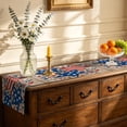 ARTSLION Waterproof Table Runner 13x72 Inch Polyester Wipe Clean Patio ...