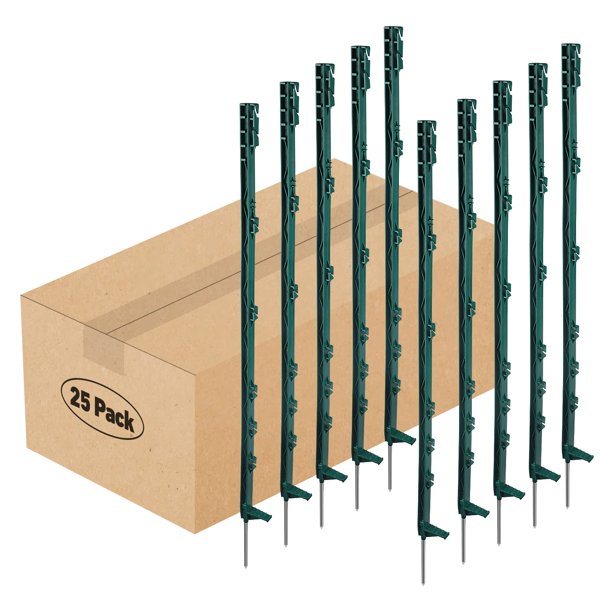 GZBEVITAR Electric Garden Fence Posts - 41 inch, Step in Plastic Fence ...