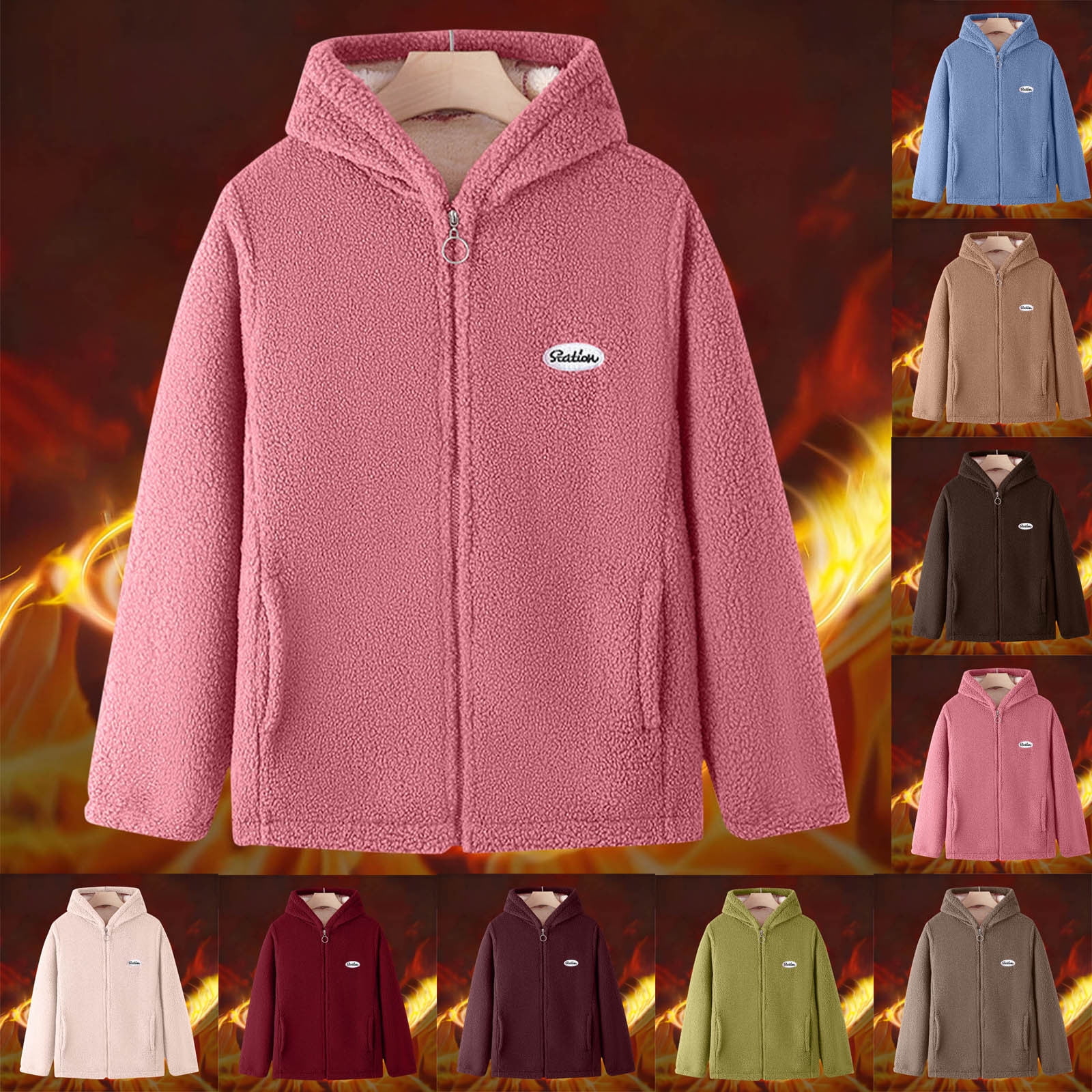 Click here for Yuyuzo Fleece Jackets For Women Zip Up Hoodie Shac... prices