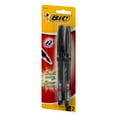 BIC Roller Glide Deco Roller Ball Pen, Fine Point (0.7 mm), Black, 2 ...