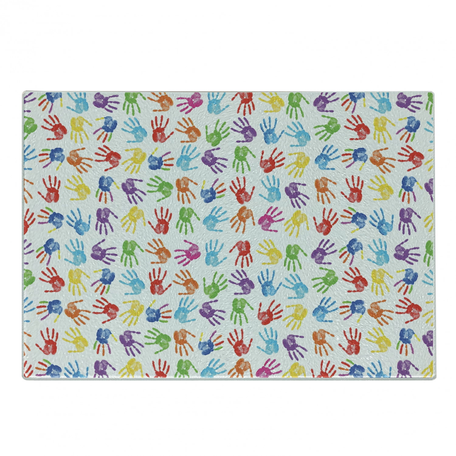 Colorful Cutting Board, Human Handprint Watercolor Paint Effect Open ...