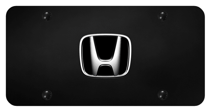 Au-TOMOTIVE GOLD Honda Logo Chrome on Black Plate - Walmart.com