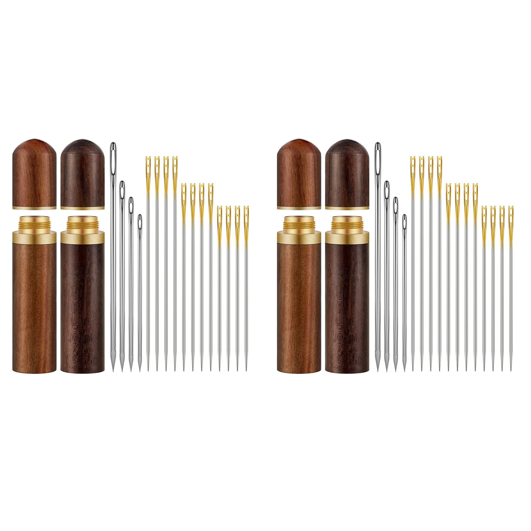 Click here for Unbranded 4pcs Wooden Needle Case With 48 Self Thr... prices